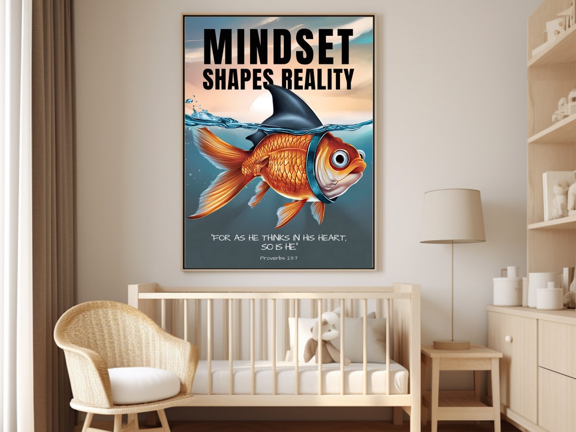 Mindset Shapes Reality Motivational Wall Art Poster for Home, Office ...