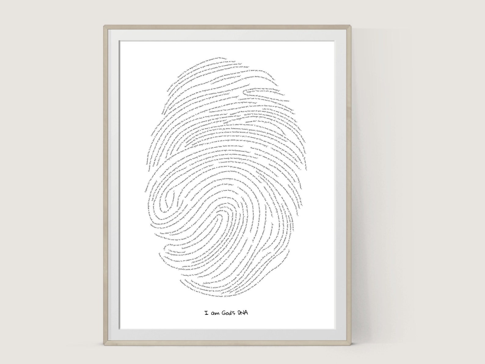 Christian Wall Art Fingerprint Bible Verses Modern, Gods Thumbprint ...