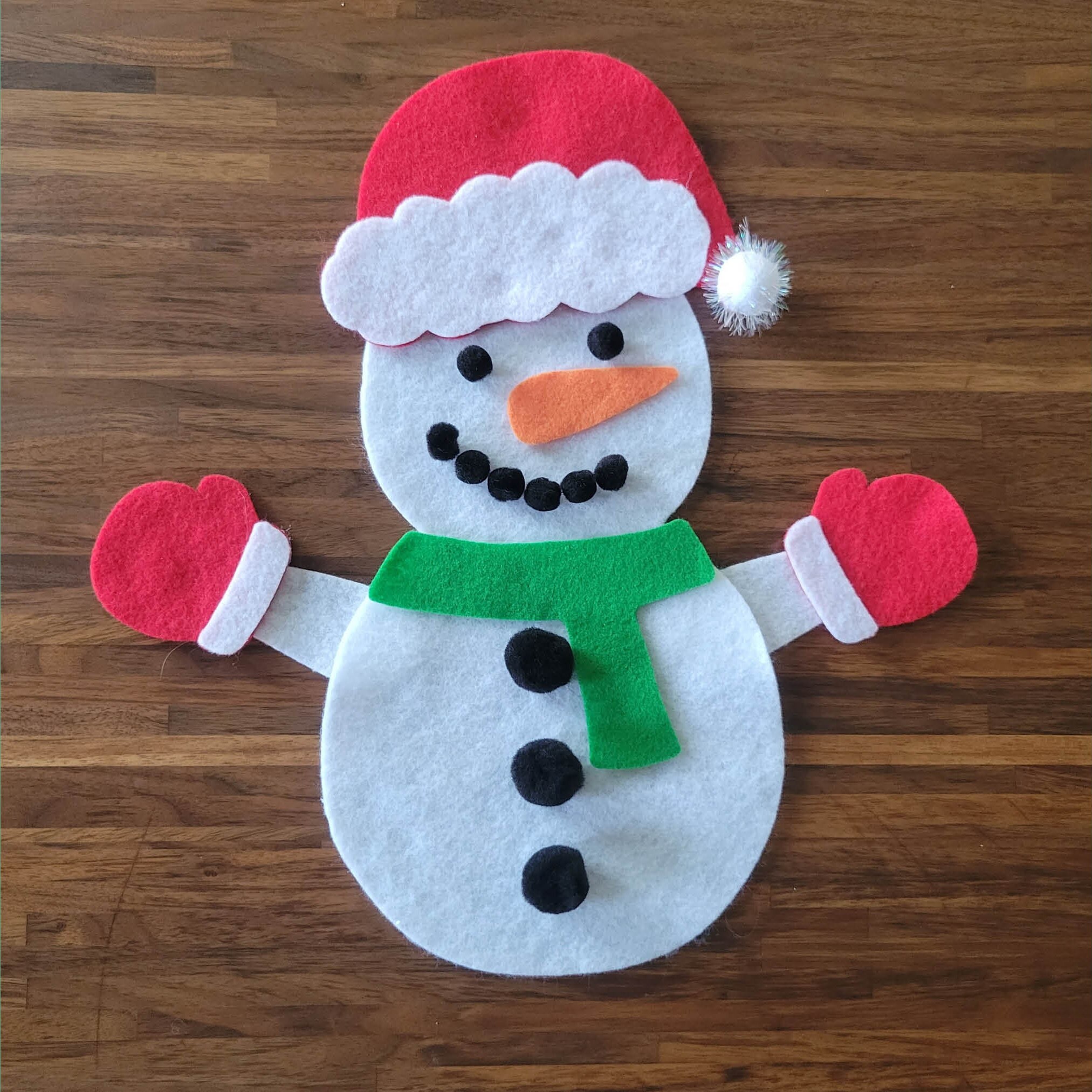 Dress up Snowman | Toddler Snowman Decoration Kit | Montessori Felt ...