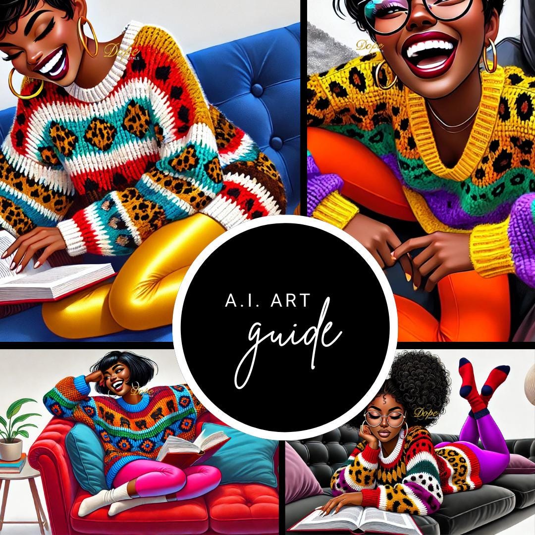 AI Art Prompt Guide 10 Prompts & 10 Sample Images black Women Black ...