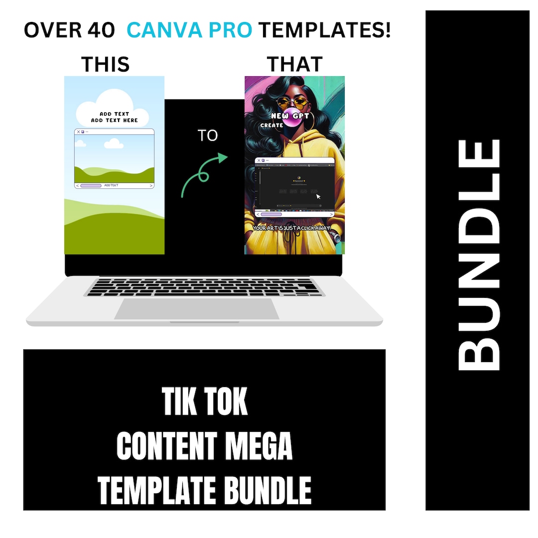 Tiktok Templates Mega Bundle for Canva Pro – 40+ Customizable Animated ...