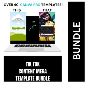 Tiktok Templates Mega Bundle for Canva Pro 40 Customizable Animated ...