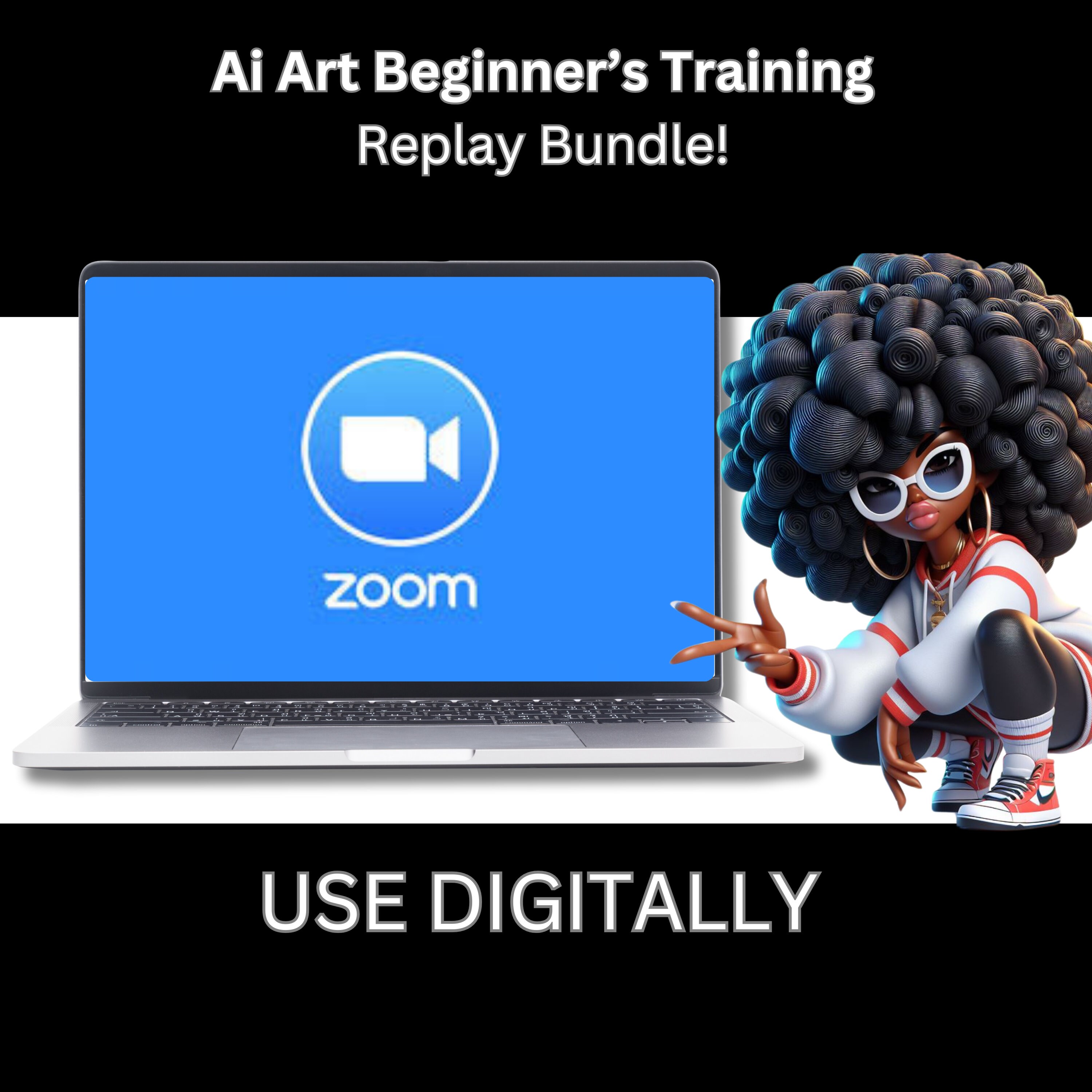 AI Art 101 Beginner's Course Replay Bundle: 2-hour Zoom Course, Prompt ...