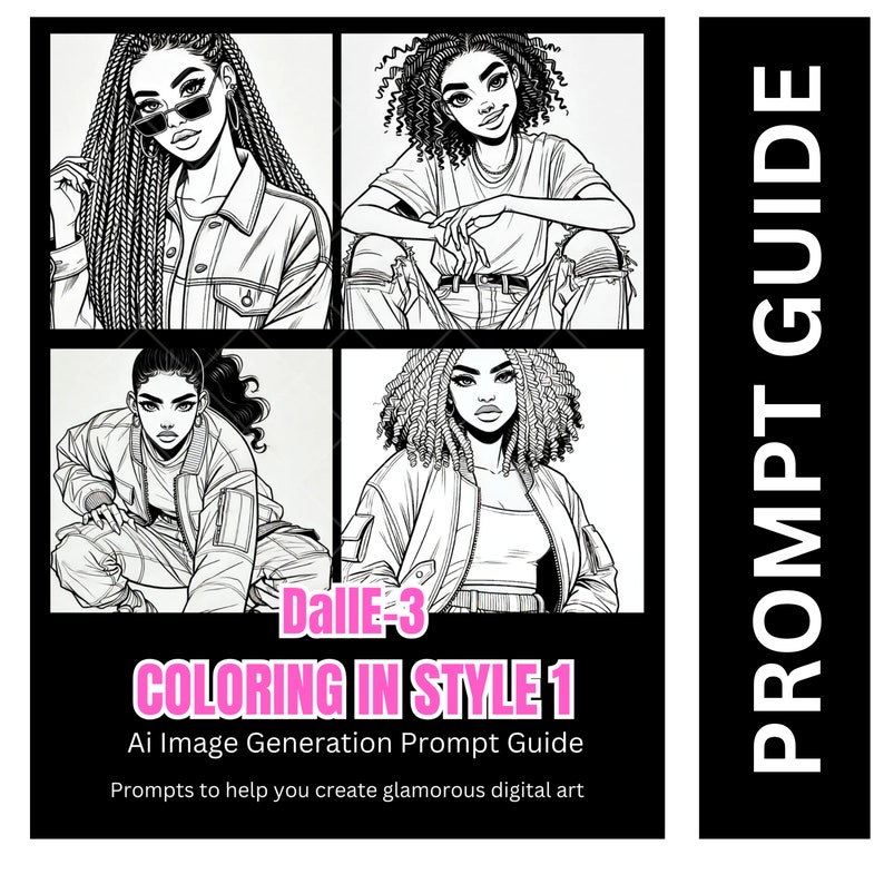 Coloring in Style Vol 1 Prompt Guide for Dall E 3 and Chat GPT 4 Ai Art ...