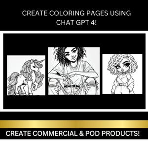 Bundle Coloring Page Maker Chat GPT 4 Paid Version Bundle 3 Prompt ...