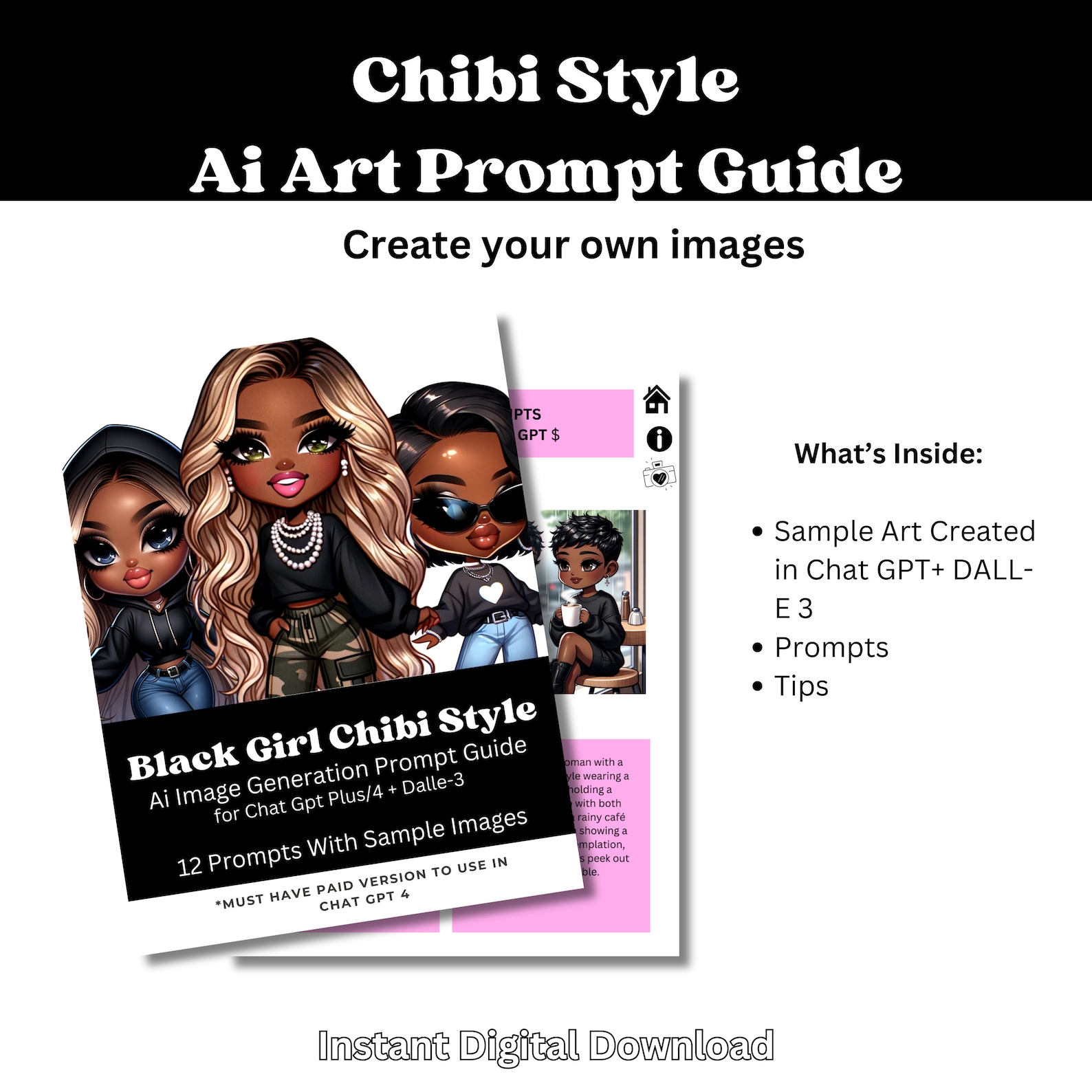 Chibi Ai Art Prompt Guide for Chat GPT and DALL-E 3, Copy & Paste ...