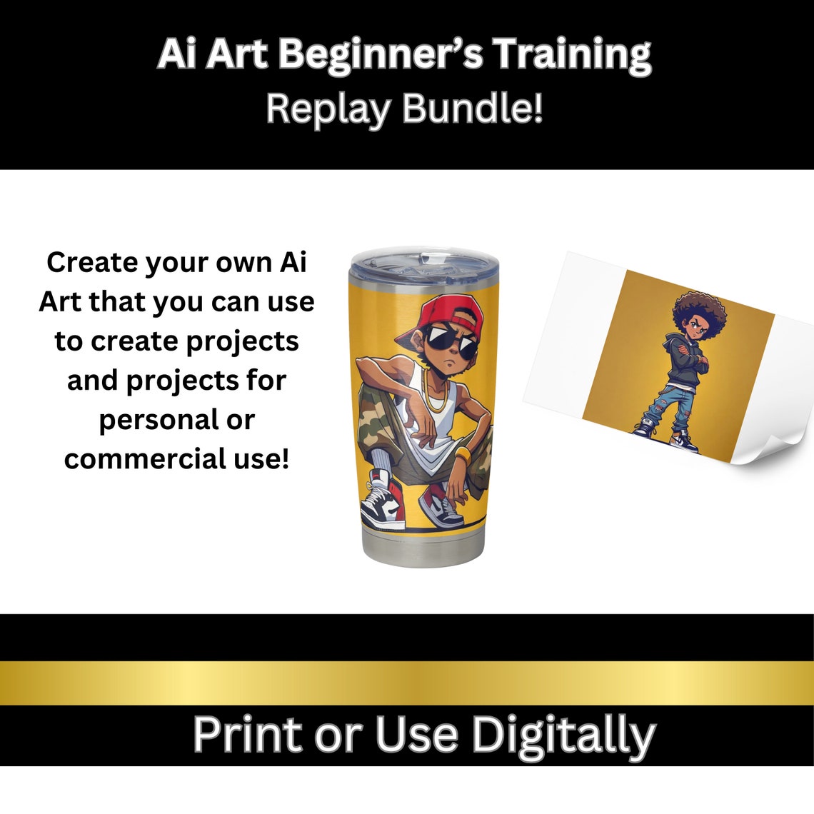 AI Art 101 Beginner's Course Replay Bundle: 2-hour Zoom Course, Prompt ...