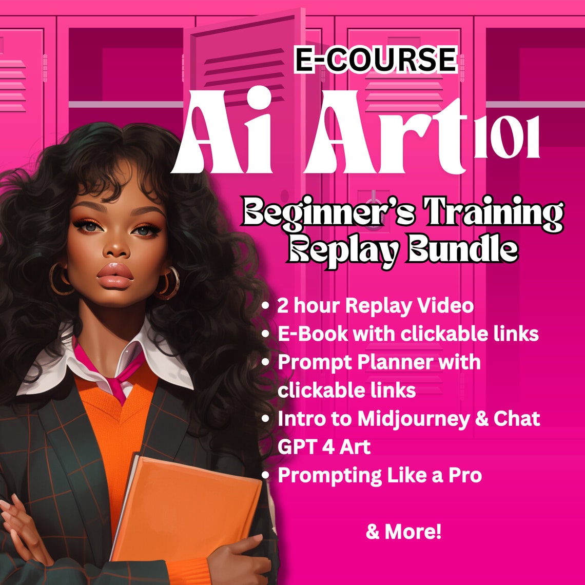 AI Art 101 Beginner's Course Replay Bundle: 2-hour Zoom Course, Prompt ...