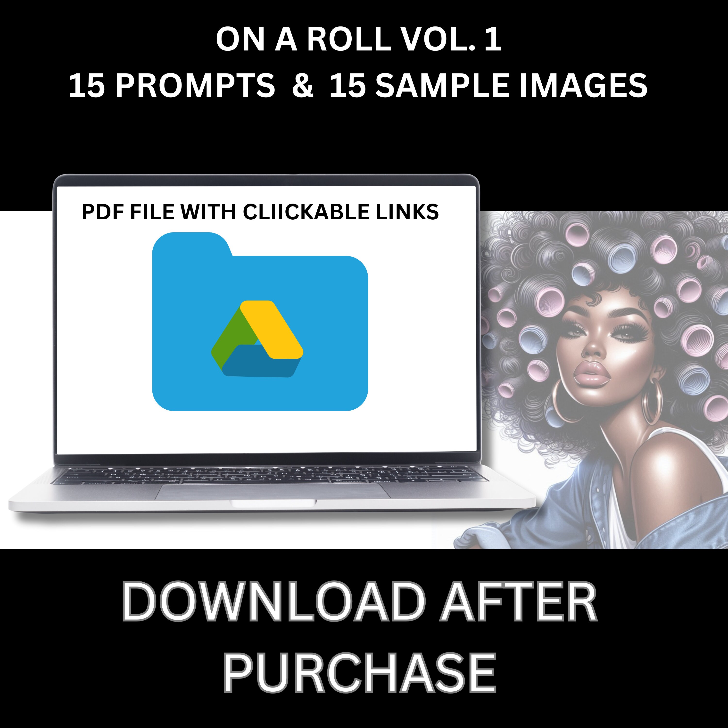 On A Roll Vol 1 Ai Art Prompt Guide Hair Scenes Black Women Dalle3 ...
