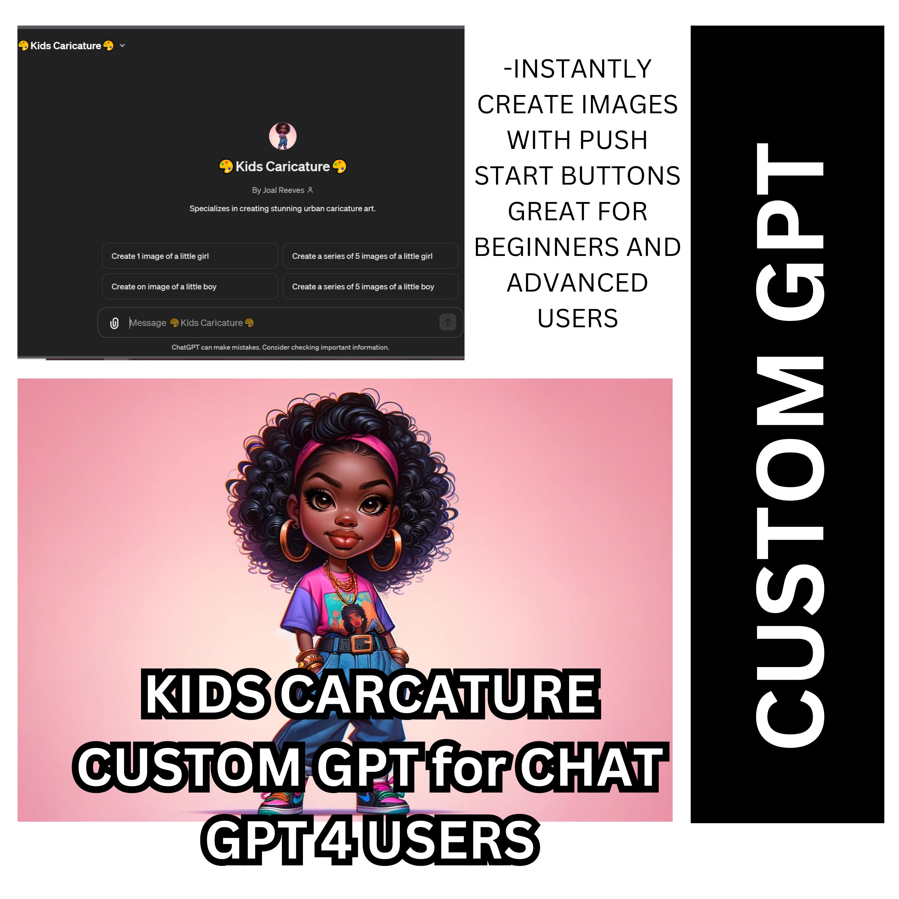 Kids Caricature Custom GPT: Ai Art Gpt for Chat Gpt 4 Users Paid ...