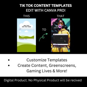 Tiktok Templates Mega Bundle for Canva Pro 40 Customizable Animated ...