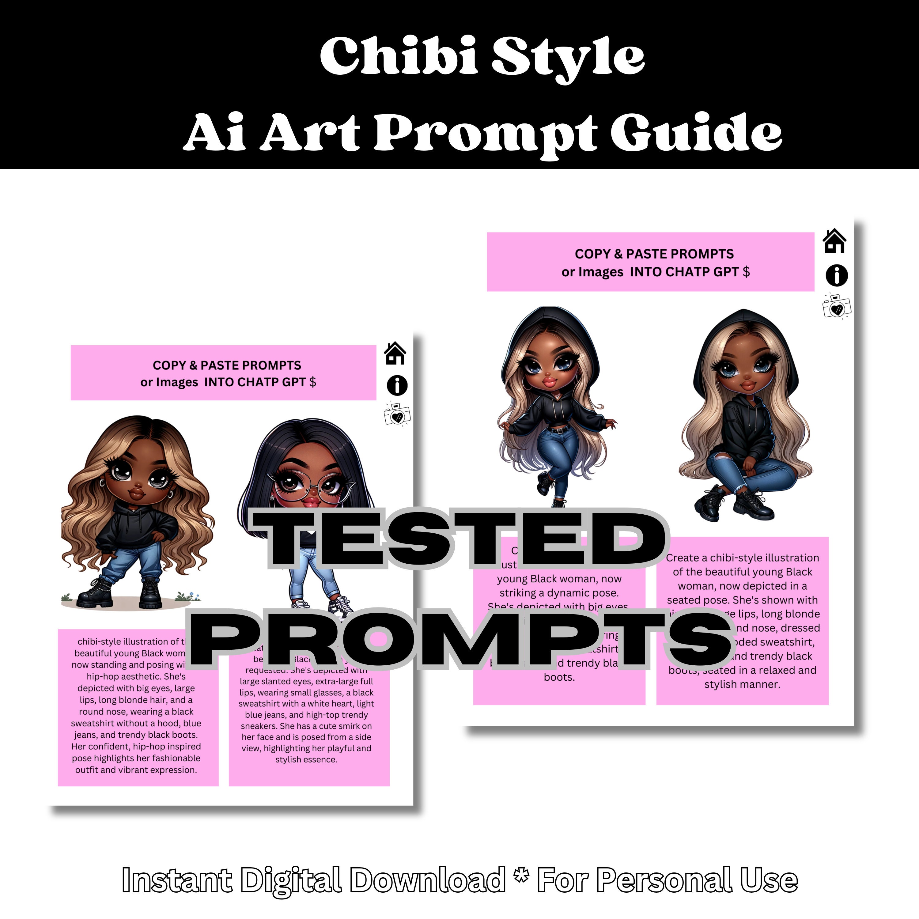 Chibi Ai Art Prompt Guide for Chat GPT and DALL-E 3, Copy & Paste ...
