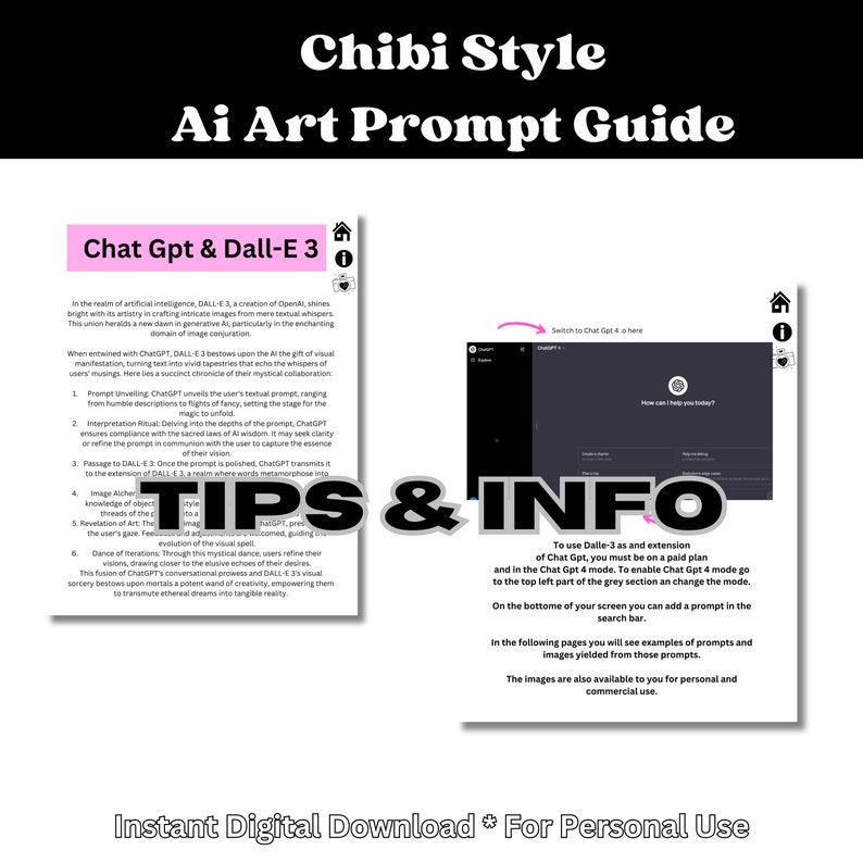 Chibi Ai Art Prompt Guide for Chat GPT and DALL-E 3, Copy & Paste ...