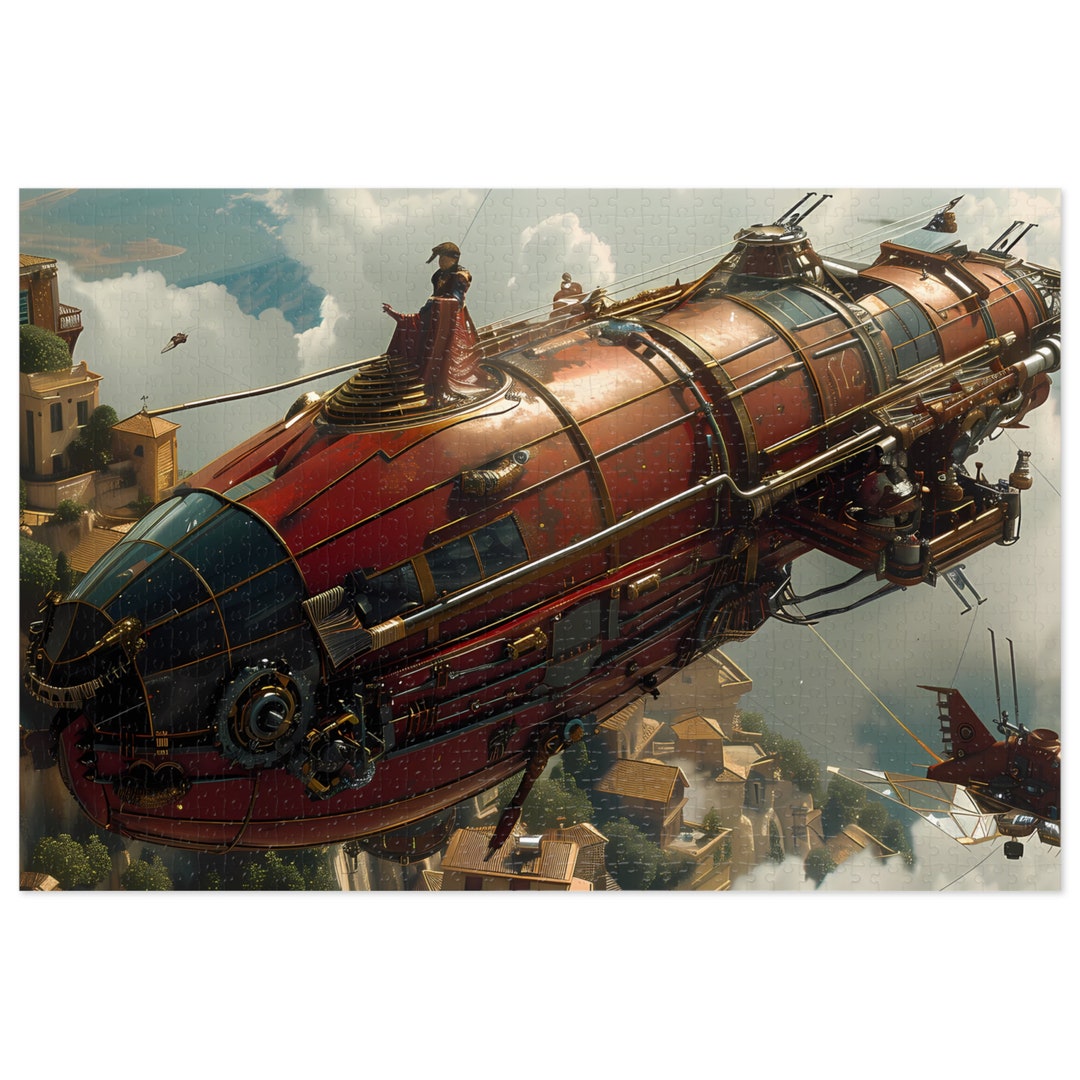 Steampunk Galactic Airship VIII Jigsaw Puzzle (500,1000-piece) - Etsy