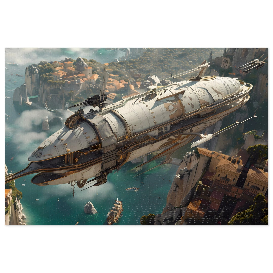 Steampunk Galactic Airship XIX Jigsaw Puzzle (500,1000-piece) - Etsy
