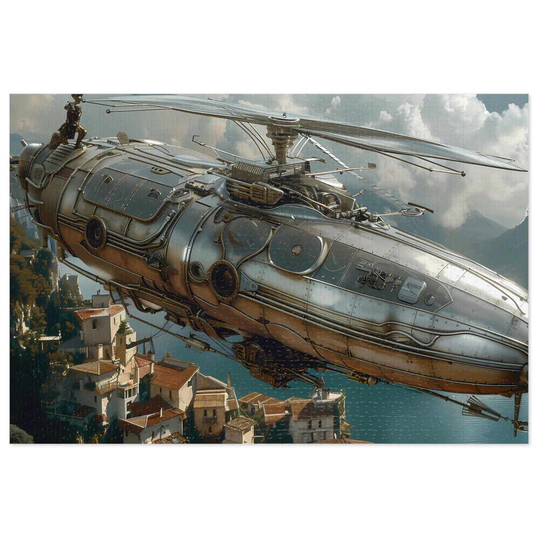 Steampunk Galactic Airship XIII Jigsaw Puzzle 500,1000-piece - Etsy
