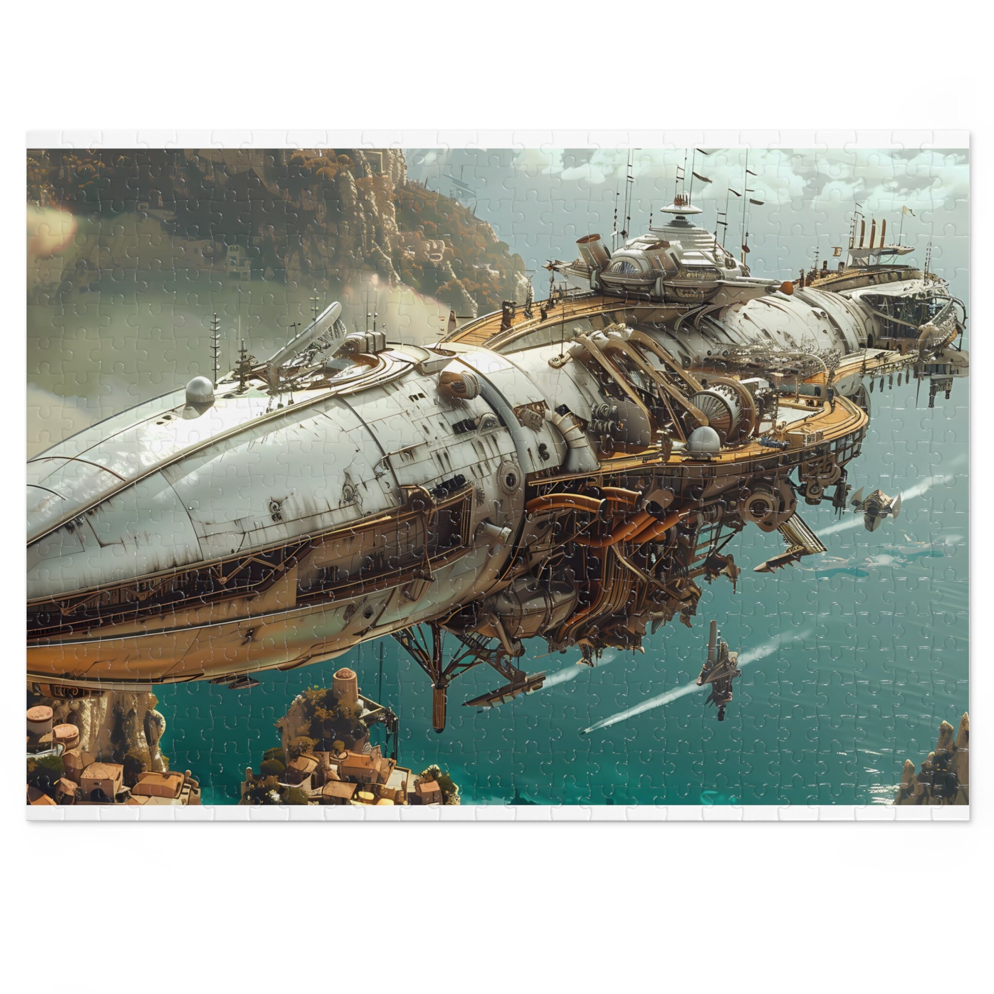 Steampunk Galactic Airship XXIX Jigsaw Puzzle 252, 500,1000-piece - Etsy