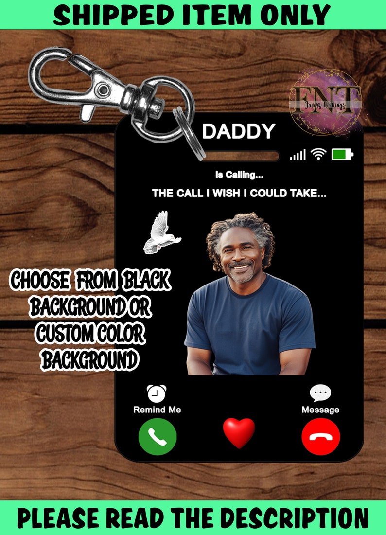 Memorial Key Chain | the Call I Wish I Could Take | Memorial Keepsake ...