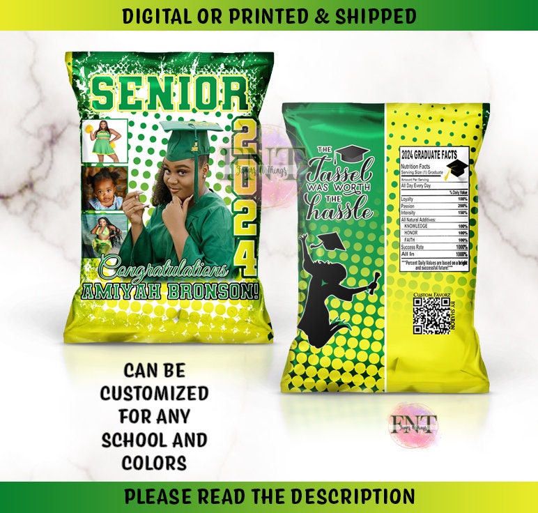Graduation Chip Bag Custom Graduation Chip Bag Custom Chip Bag Any ...