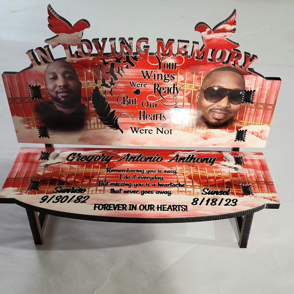 Memorial Bench - Etsy