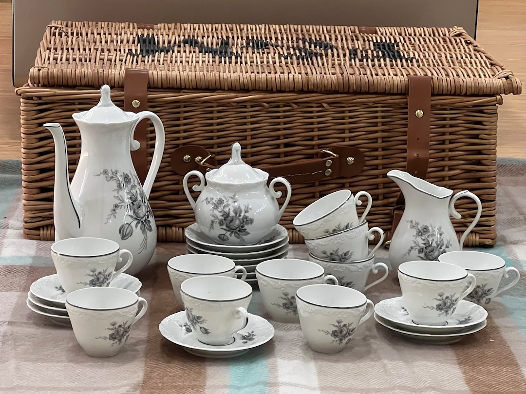 Vintage SPAL Portugal 37 Pieces Tea Set - Etsy