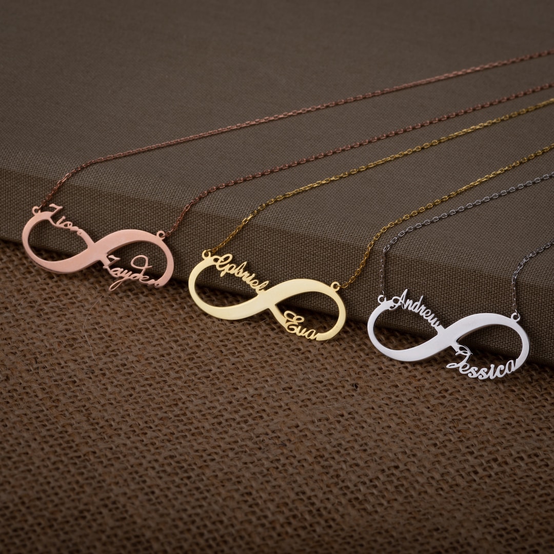 Personalized Infinity Name Pendant, Infinity Name Necklace, Your ...