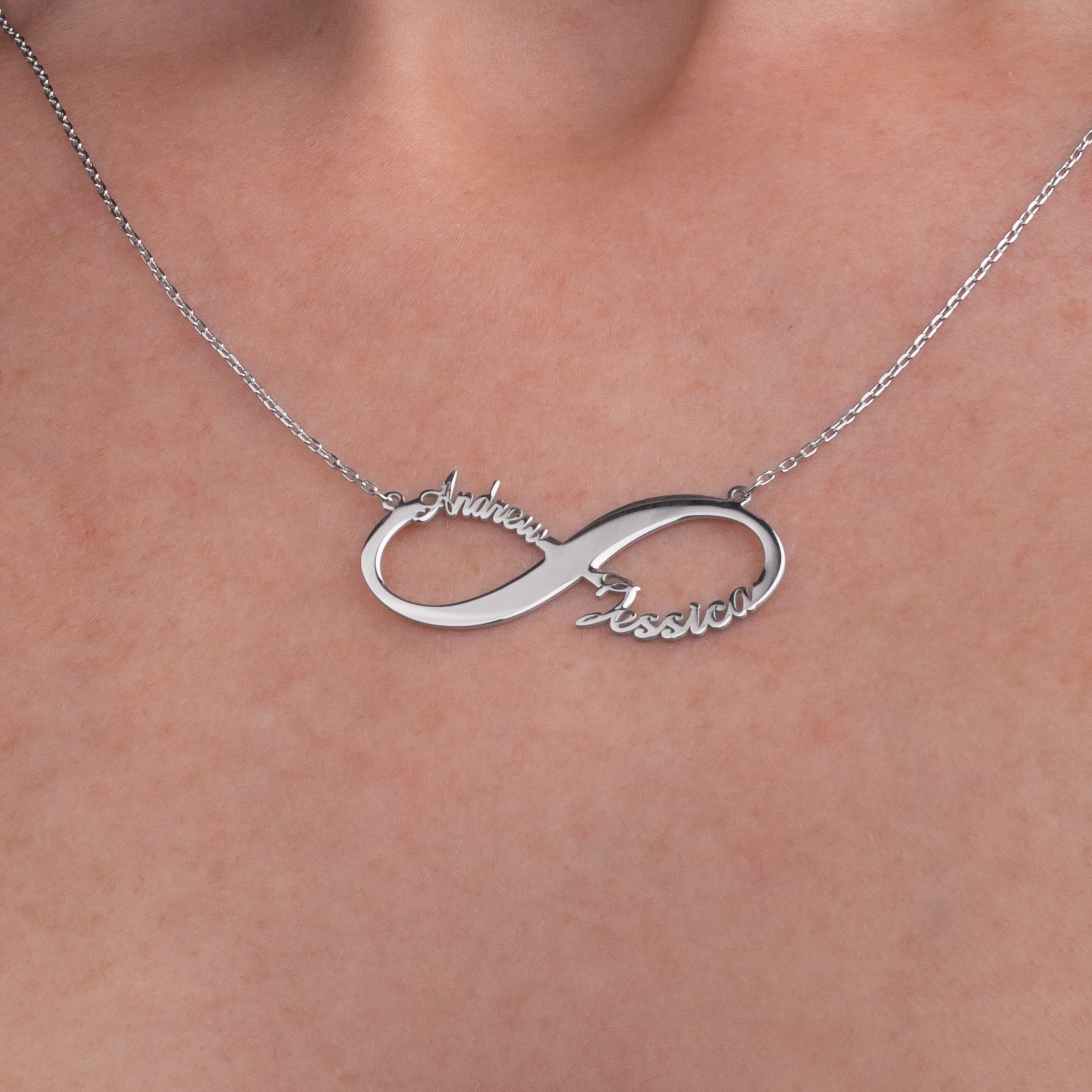 Personalized Infinity Name Pendant, Infinity Name Necklace, Your ...
