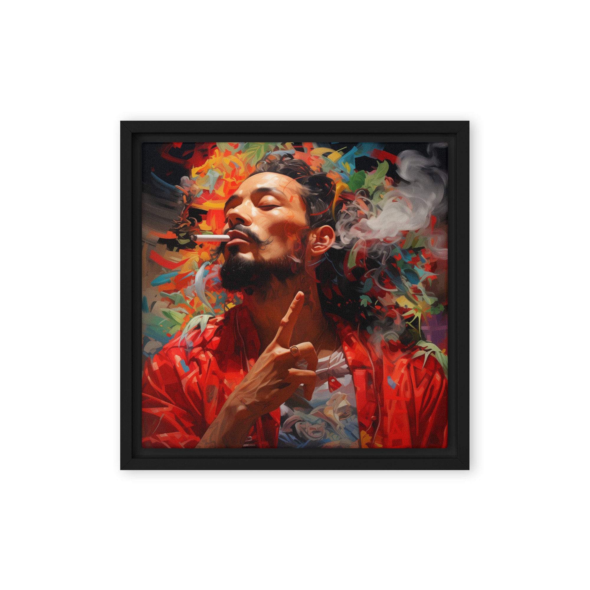 Smoking Framed Canvas Print - Etsy