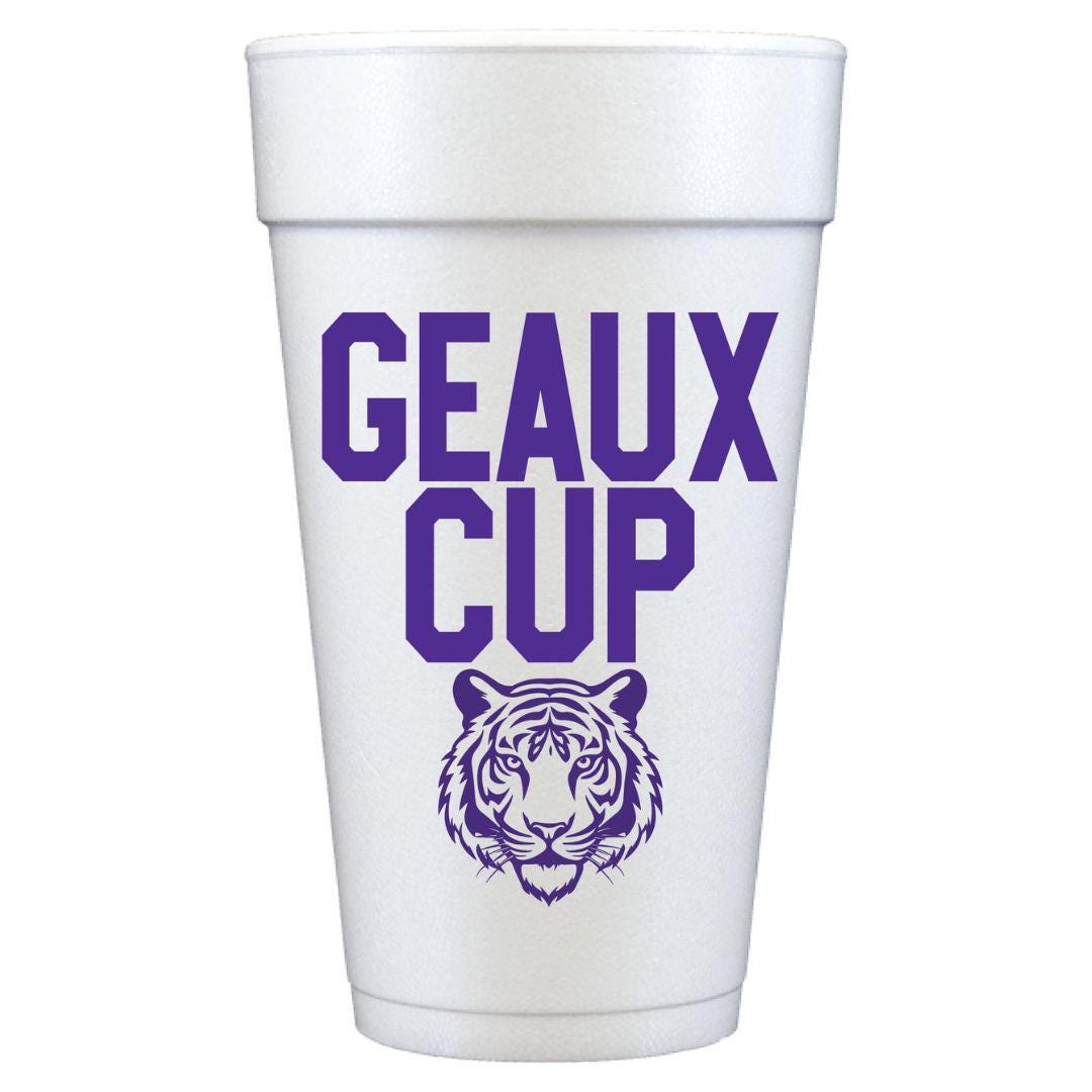 LSU College Football Geaux Tiger Foam Cups, Gamed Day Party Cup, 20 Oz ...