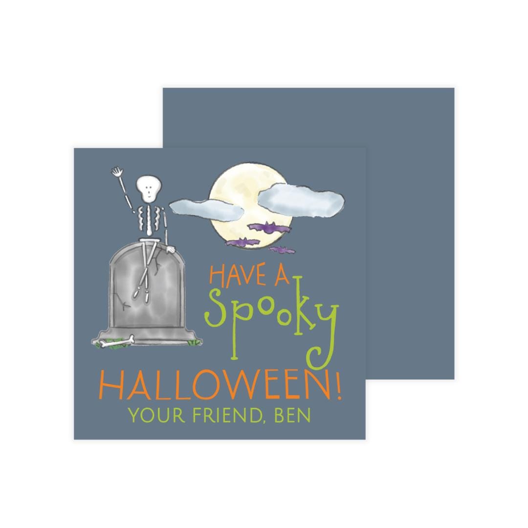 Spooky Halloween Gift Tag, New Paper House, Spooky Hand Painted ...