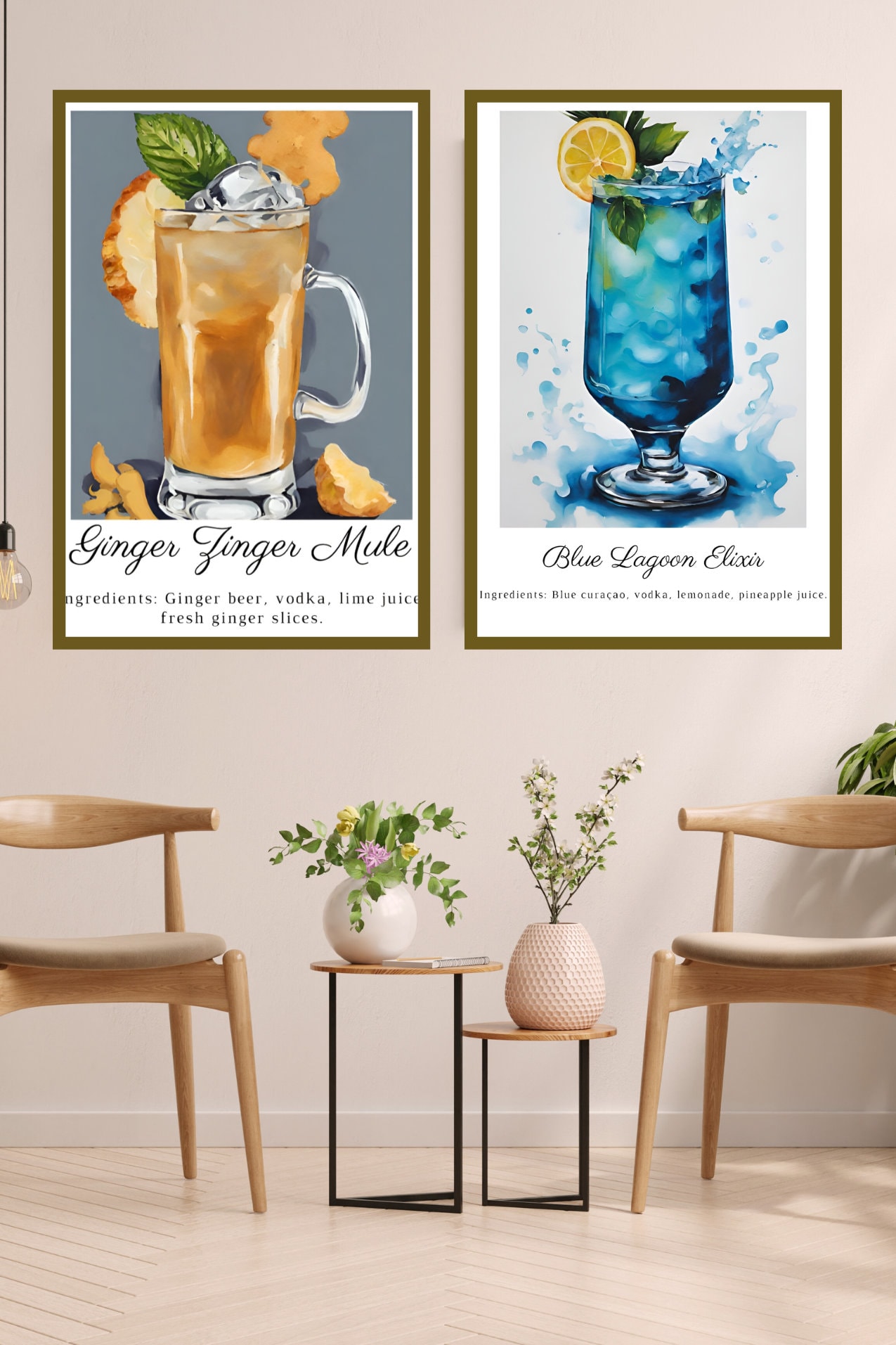 Set of 12 Cocktail Prints, Bar Cart Prints, Classic Cocktail Wall Art ...