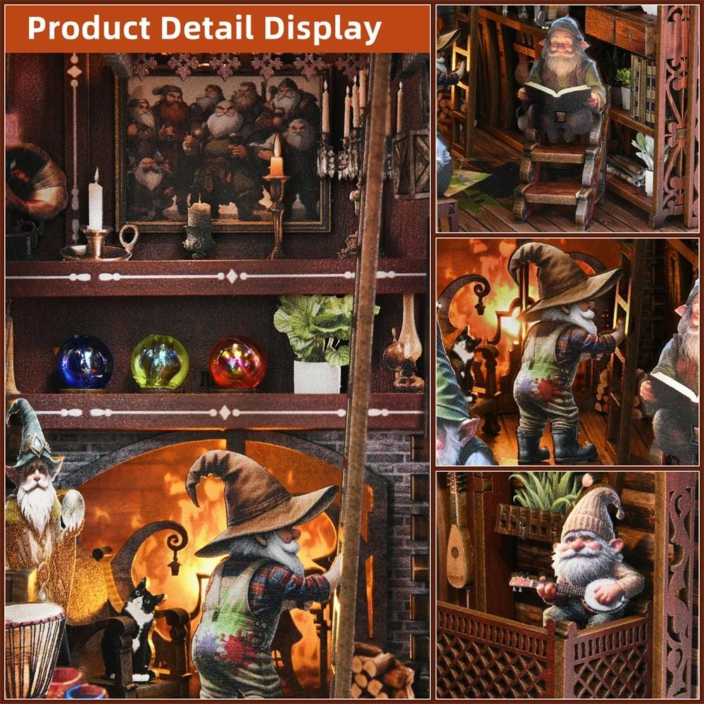 DIY Seven Dwarfs Book Nook Kit | DIY Wooden Puzzle Dollhouse | Snow ...