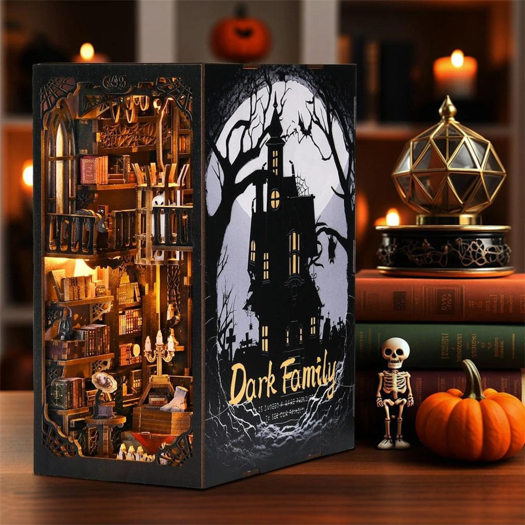 DIY the Addams Family Book Nook Kit DIY Wooden Miniature Puzzle With ...