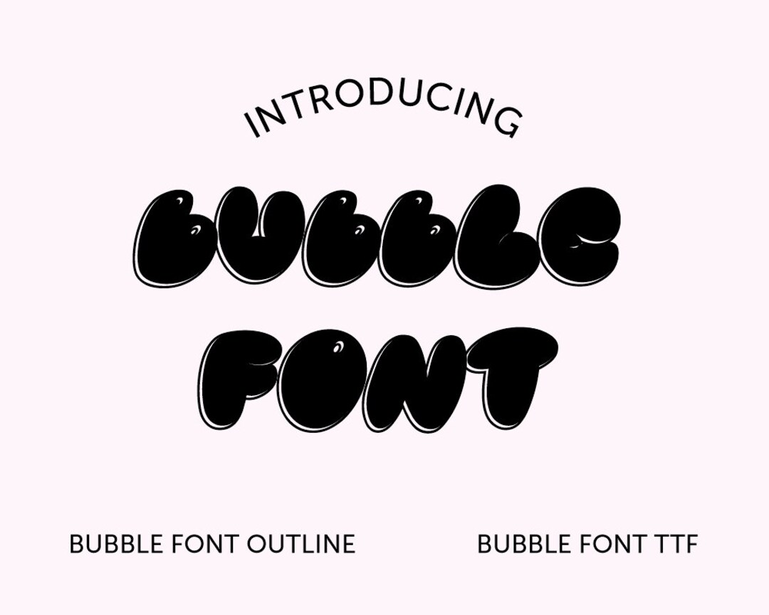 Bubble Font, Bubbly Font, Retro Groovy Fonts, Procreate Font, Script ...