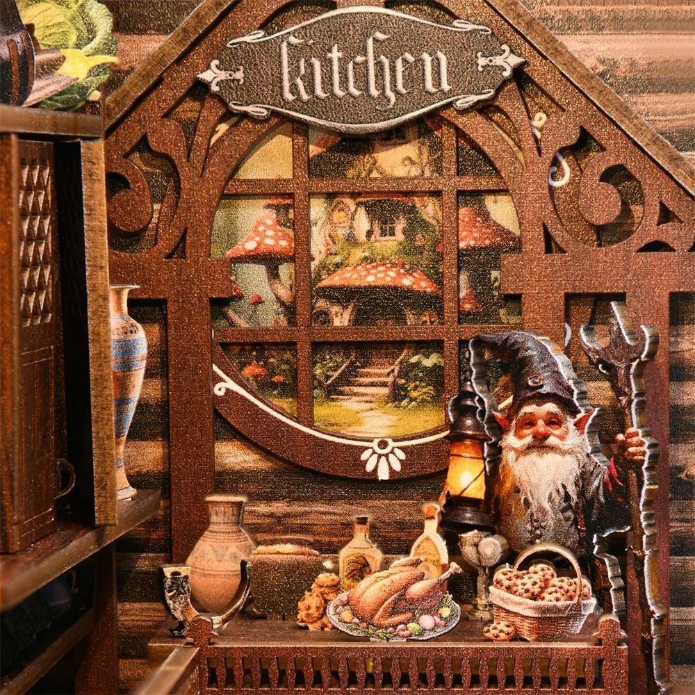 DIY Seven Dwarfs Book Nook Kit | DIY Wooden Puzzle Dollhouse | Snow ...