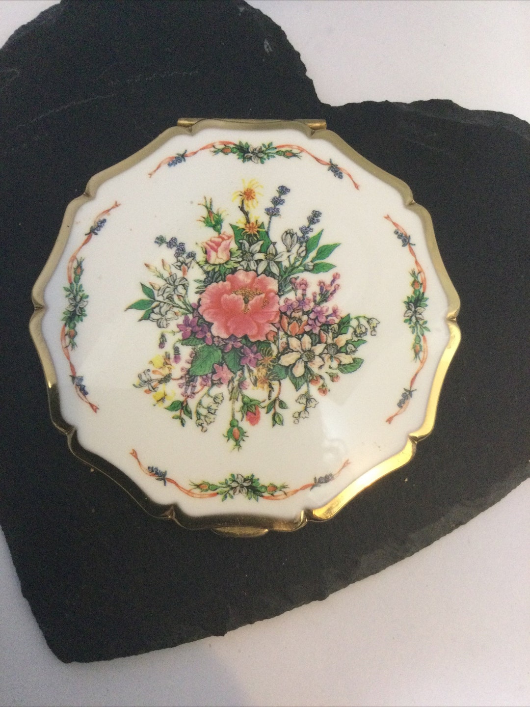 Ladies Vintage Compact Mirror Stratton England PAT764125 - Etsy