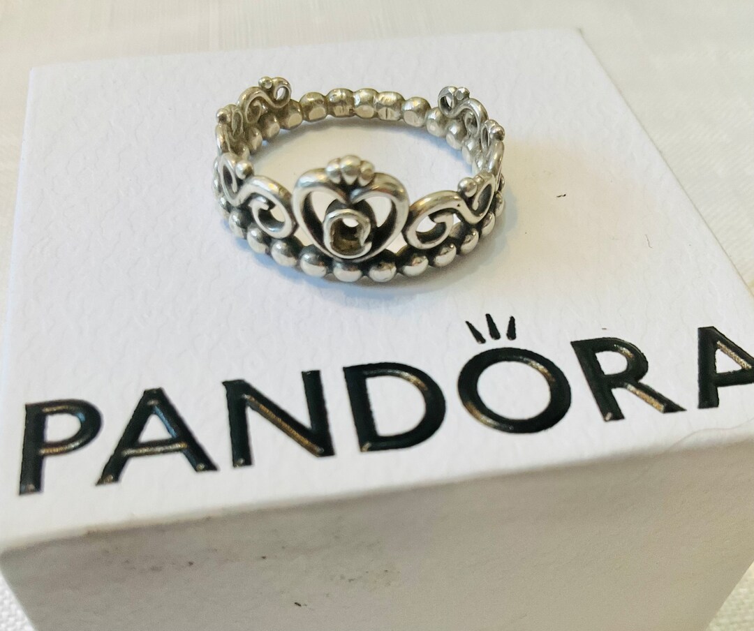 Vintage Sterling Silver Pandora Tiara Princess Ring Size 53 M/N - Etsy