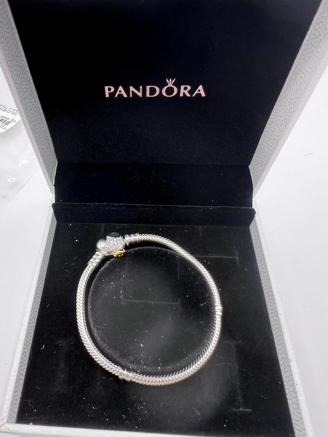 New Pandora Disney Princess Pandora Moments Heart Snake Chain Bracelet ...