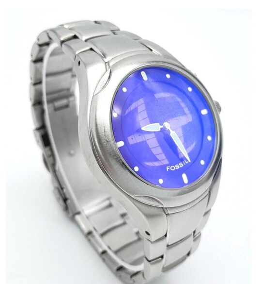 Rare y2k 00s FOSSIL Big Tic JR-8096 Blue Quartz Anima… - Gem