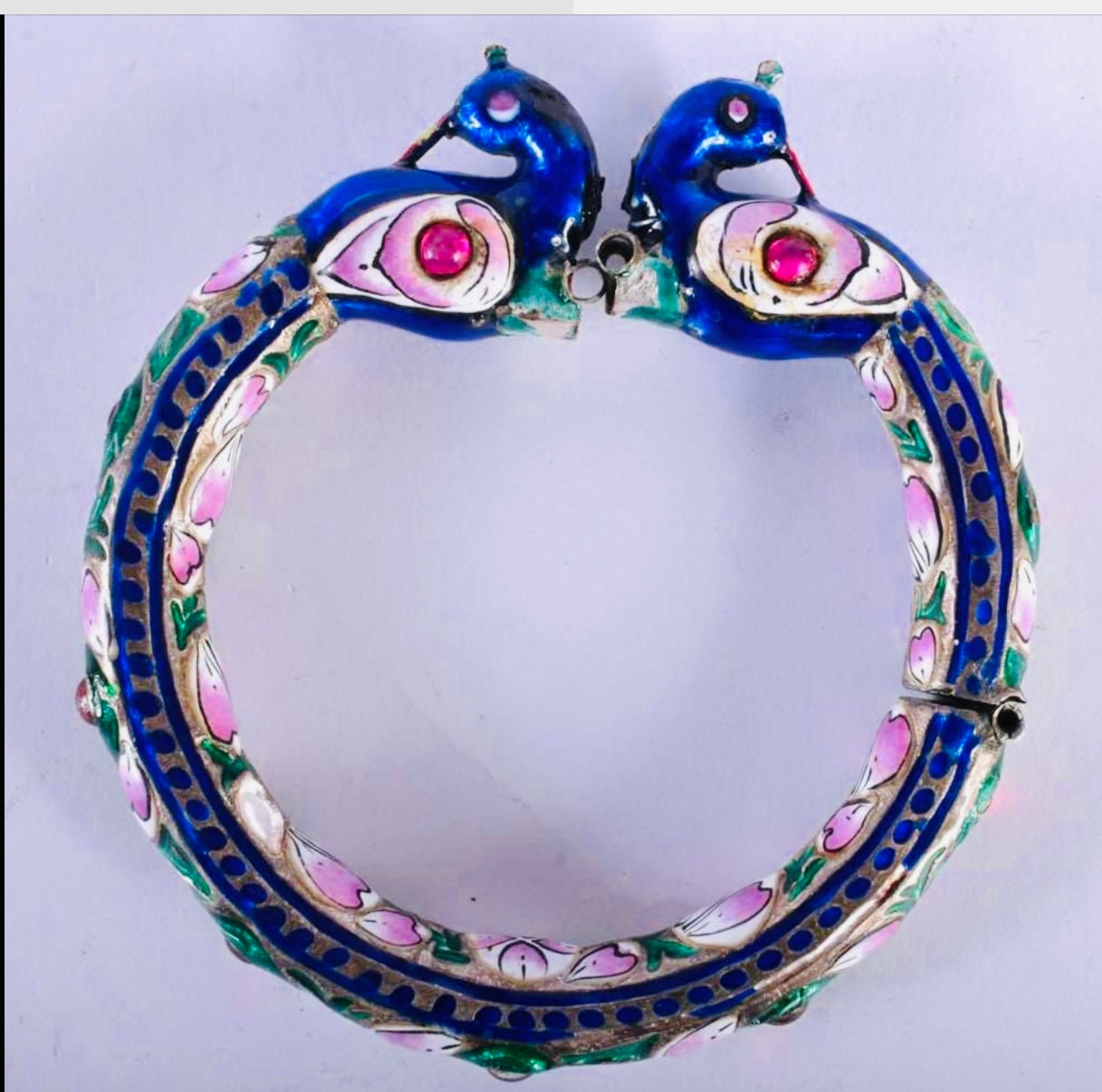 Vintage Enamel Peacock Bangle. Internal 6cm, Weight 57.8g - Etsy