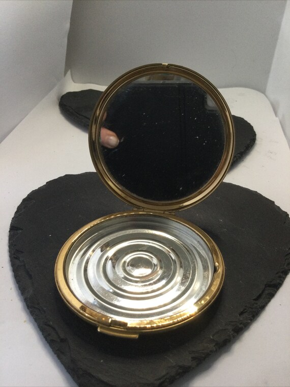 Vintage Stratton 1950s Gold Tone &Amethyst Pave Heart… - Gem