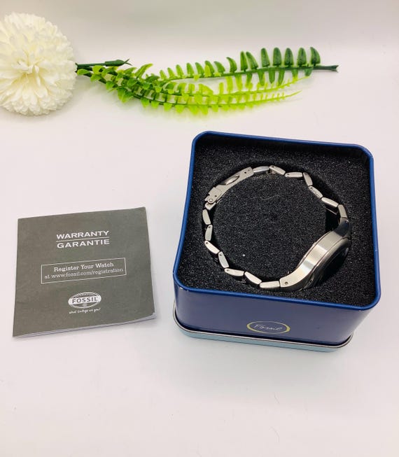 Rare y2k 00s FOSSIL Big Tic JR-8096 Blue Quartz Anima… - Gem