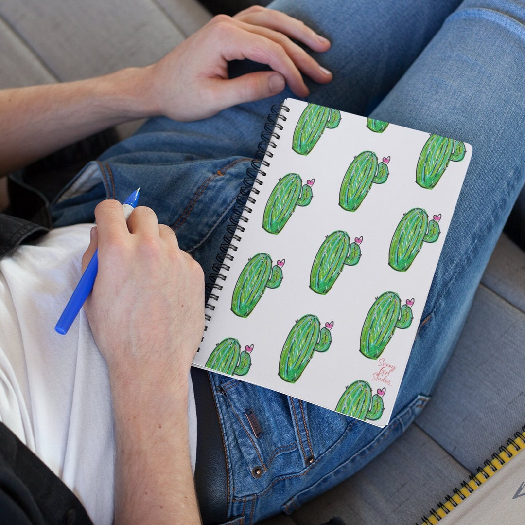 Funky Saguaro Cactus, Spiral Notebook - Hand Drawn Design, Original Art ...