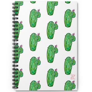 Funky Saguaro Cactus, Spiral Notebook - Hand Drawn Design, Original Art ...
