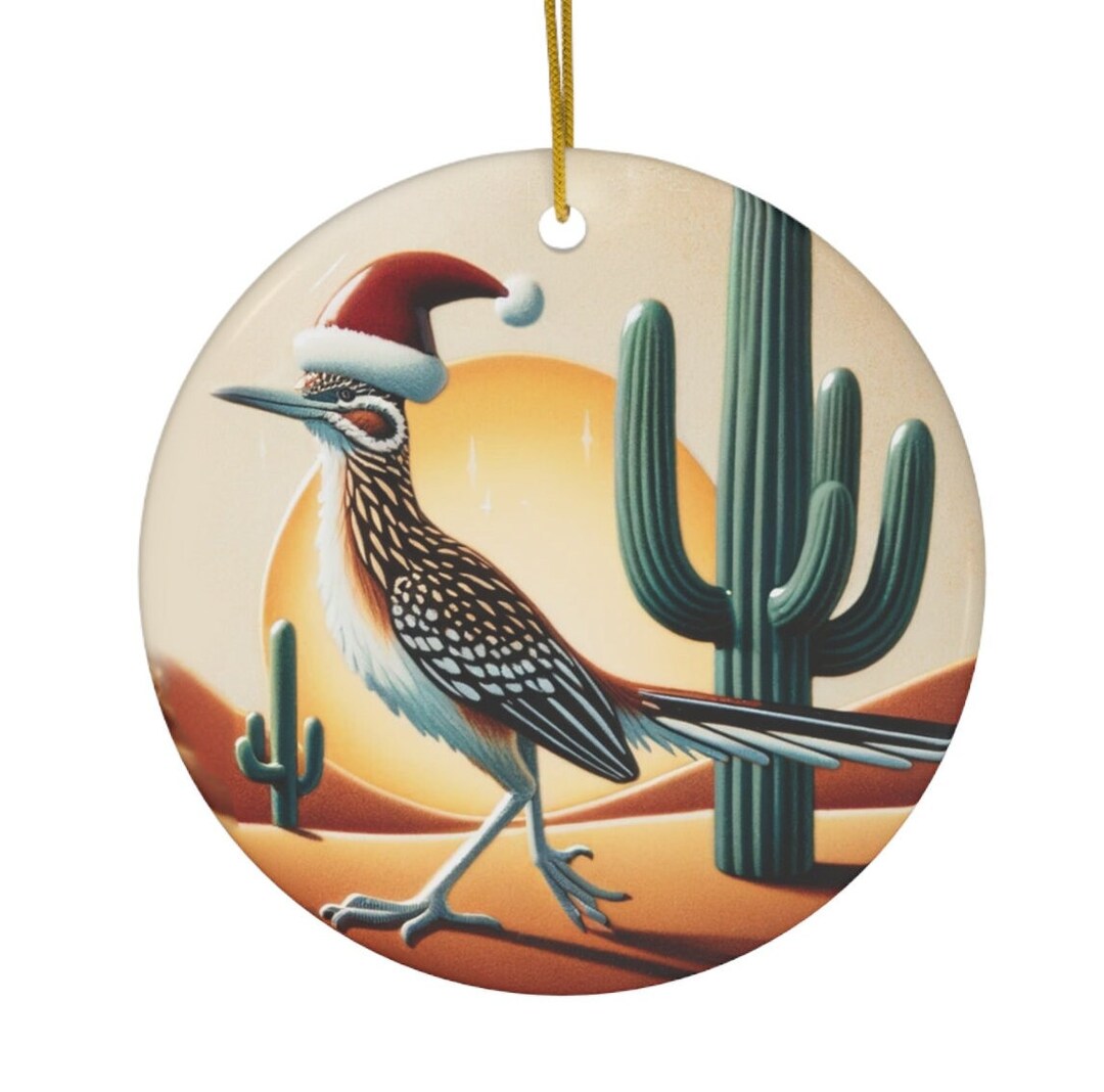 Desert Roadrunner Christmas Ornament High-quality Ceramic Southwestern ...