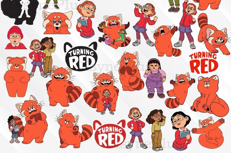 Turning Red PNG, Turning Red SVG, Turning Red Clipart, Instant Download ...