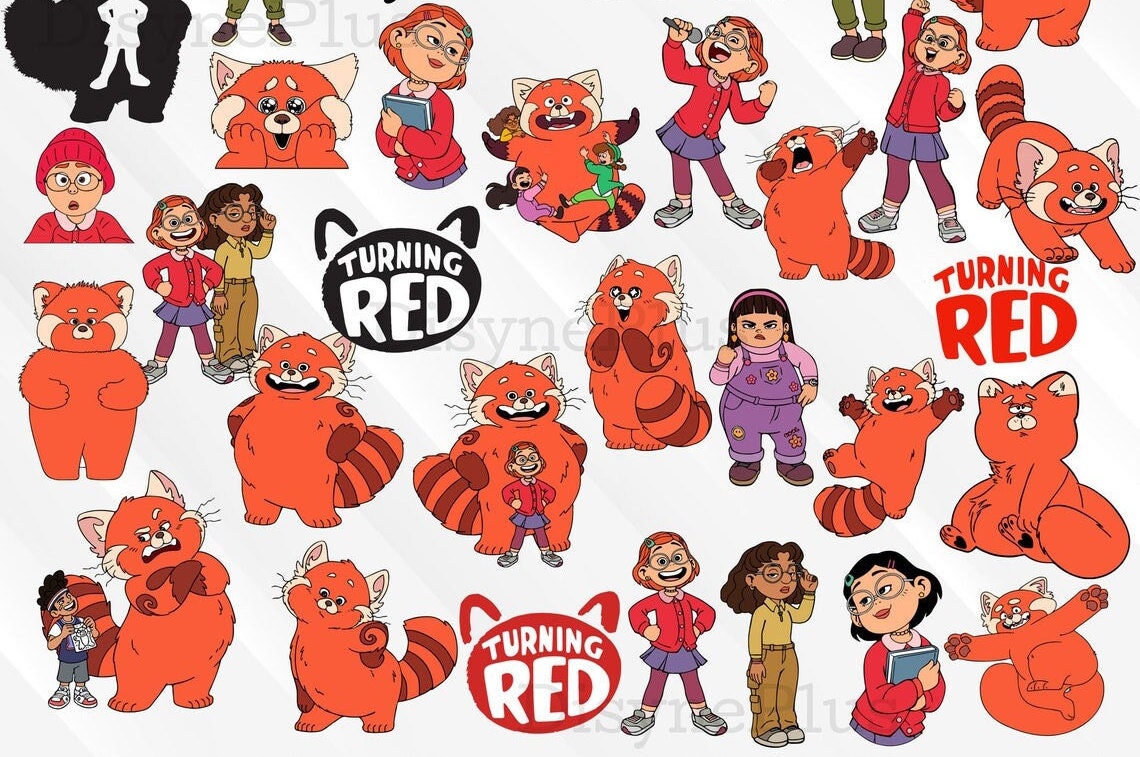 Turning Red PNG, Turning Red SVG, Turning Red Clipart, Instant Download ...