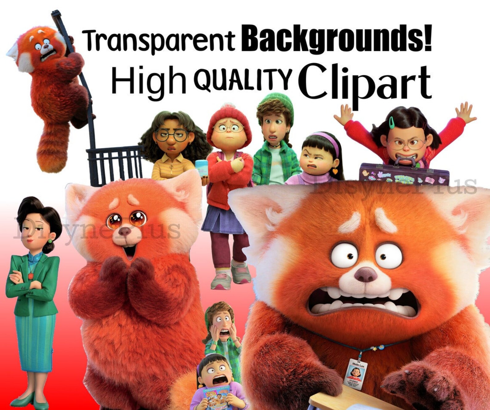 Turning Red PNG, Turning Red SVG, Turning Red Clipart, Instant Download ...