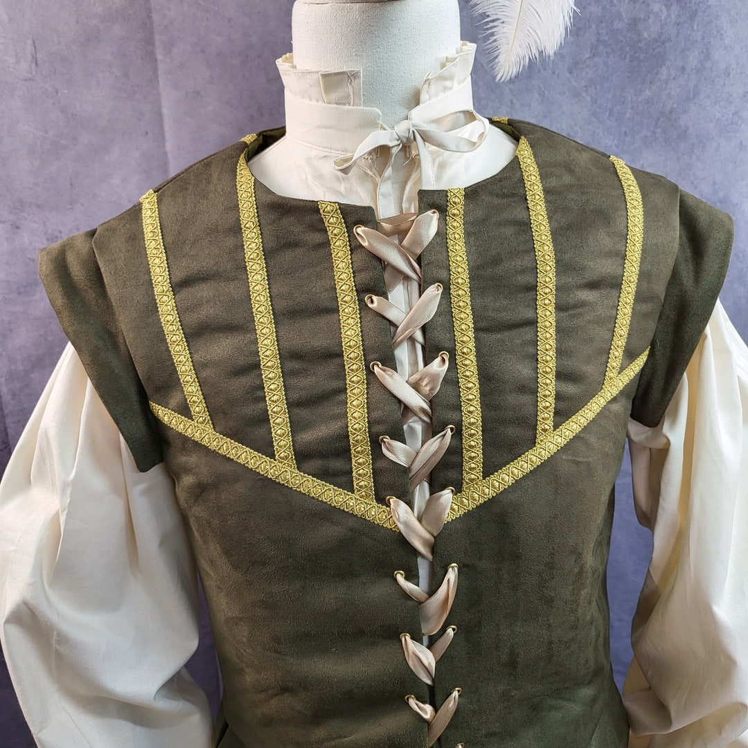 Doublet Jerkin Men's Renaissance Court Noble Vest Top - Etsy