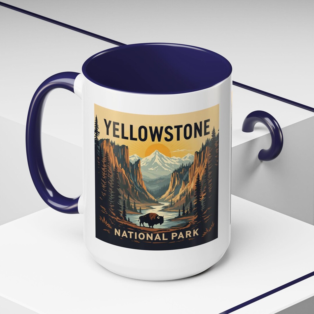 Yellowstone Nationl Park Coffee Cup Art Coffee Lover Gift, Coffee Mug ...